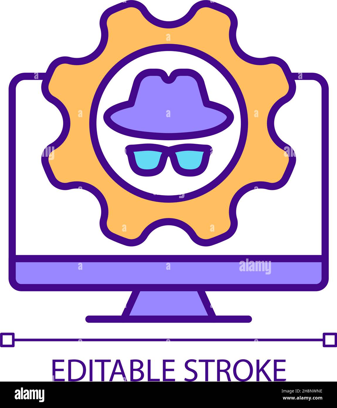 Online privacy settings Stock Vector Images - Alamy