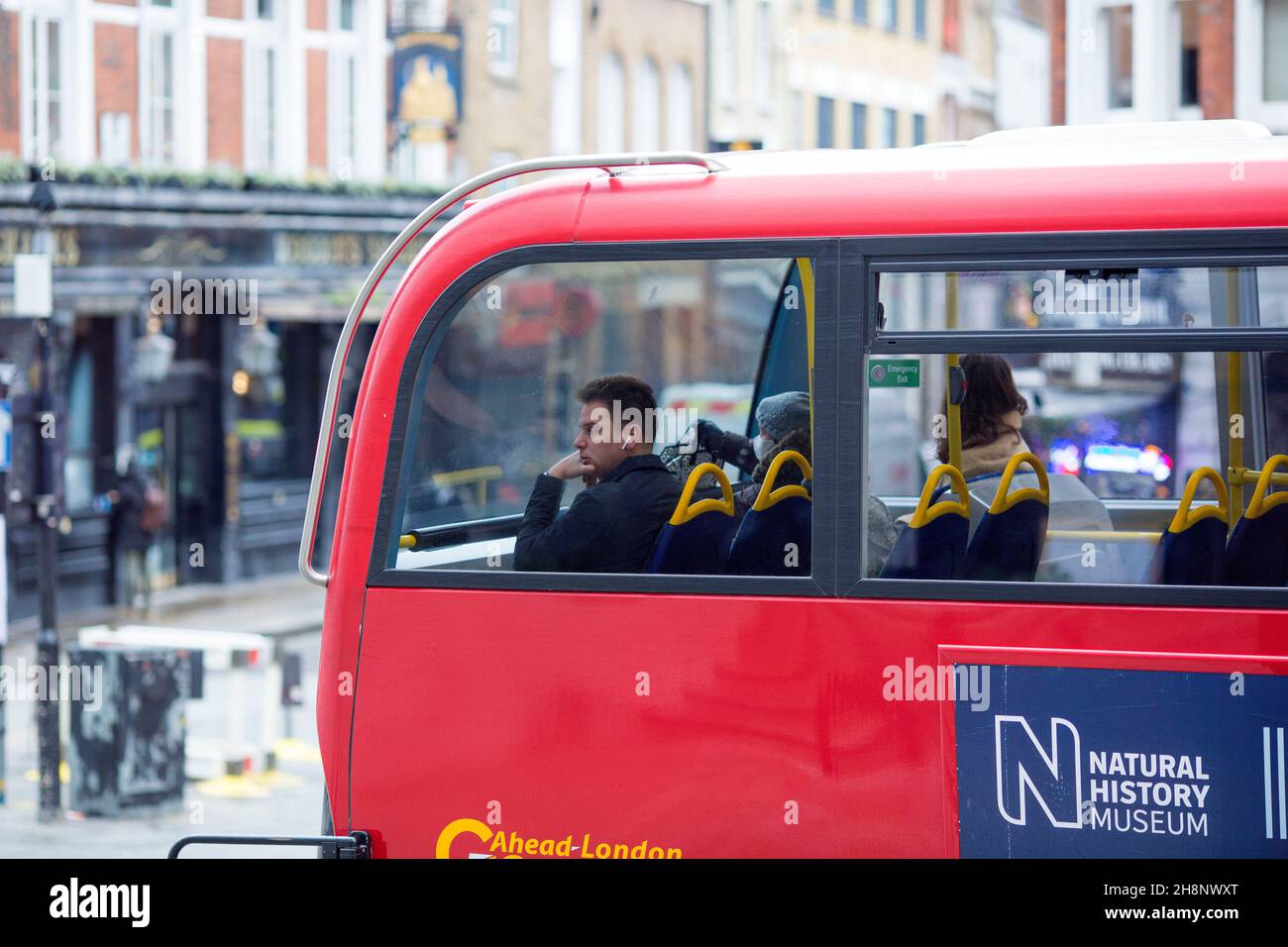 Some commuters are seen wearing their mask on public transport in ...