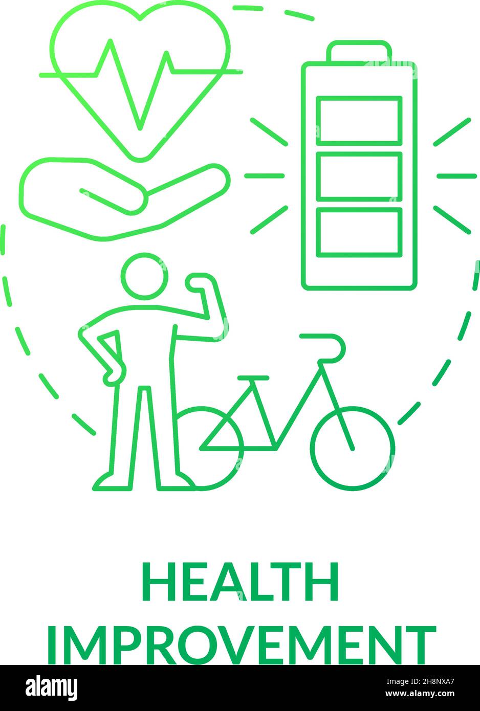 Health improvement green gradient concept icon Stock Vector Image & Art ...