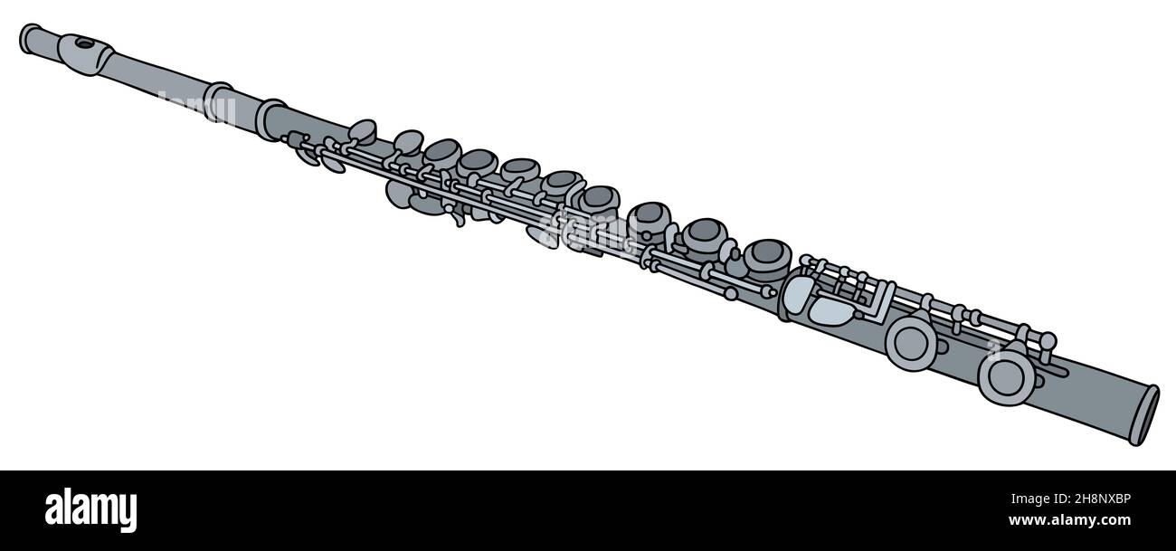 Hand drawing of a classic flute Stock Photo - Alamy