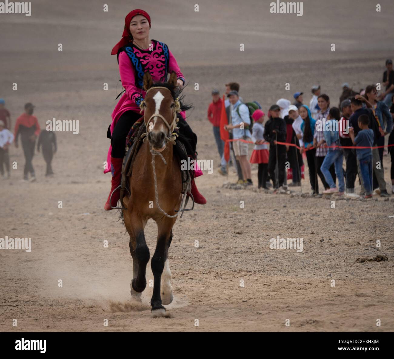 Female horse rider at Murghab Horse festival, Tajikistan Stock Photo ...
