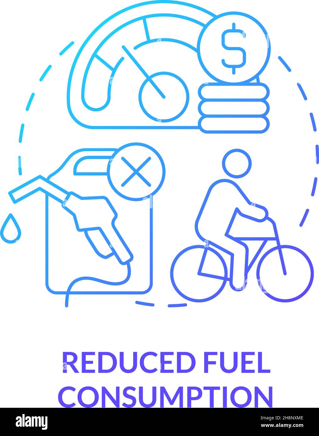 Reduced fuel consumption blue gradient concept icon Stock Vector Image ... Reduced fuel consumption blue gradient concept icon Stock Vector Image ...