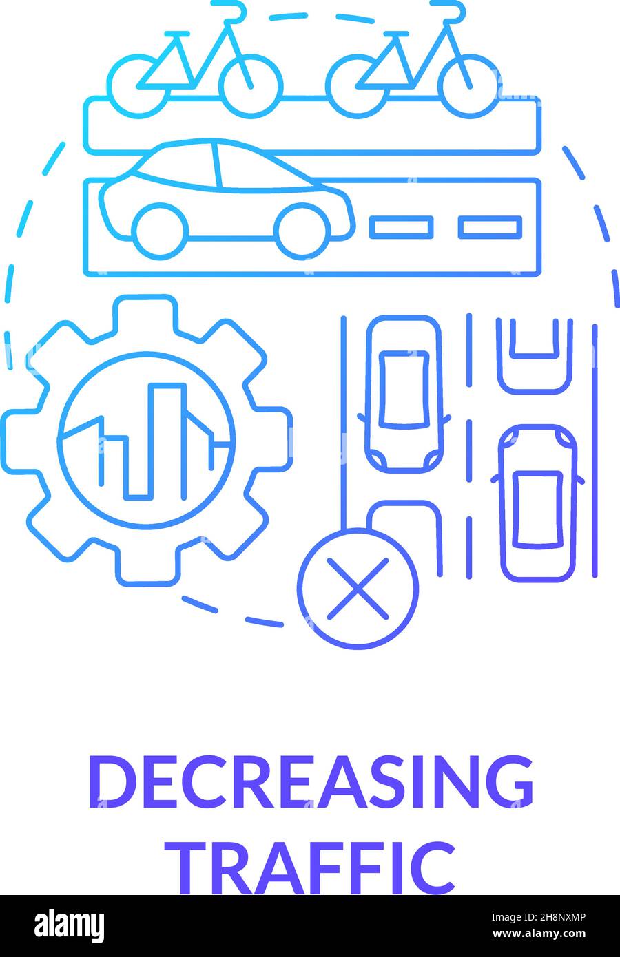 Illustration urban traffic congestion sign Stock Vector Images - Alamy