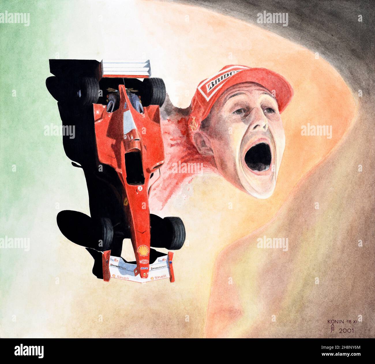 Michael Schumacher art Stock Photo - Alamy