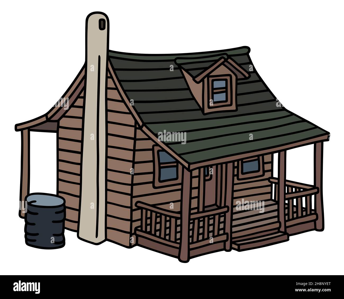 Old wooden shack Cut Out Stock Images & Pictures - Alamy