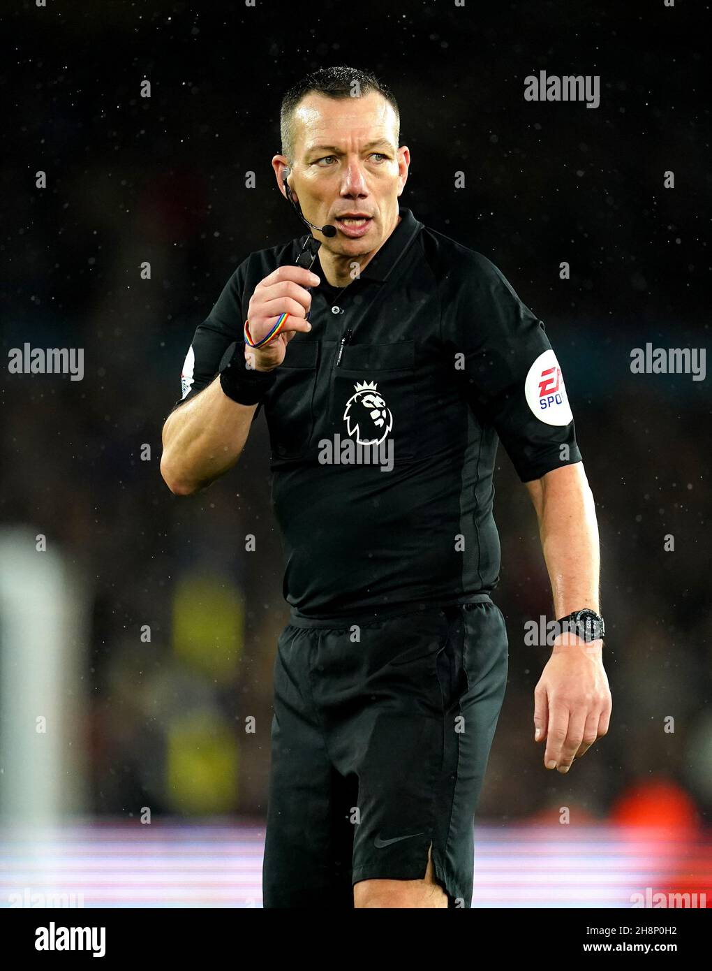 Referee Kevin Friend during the Premier League match at Elland Road ...