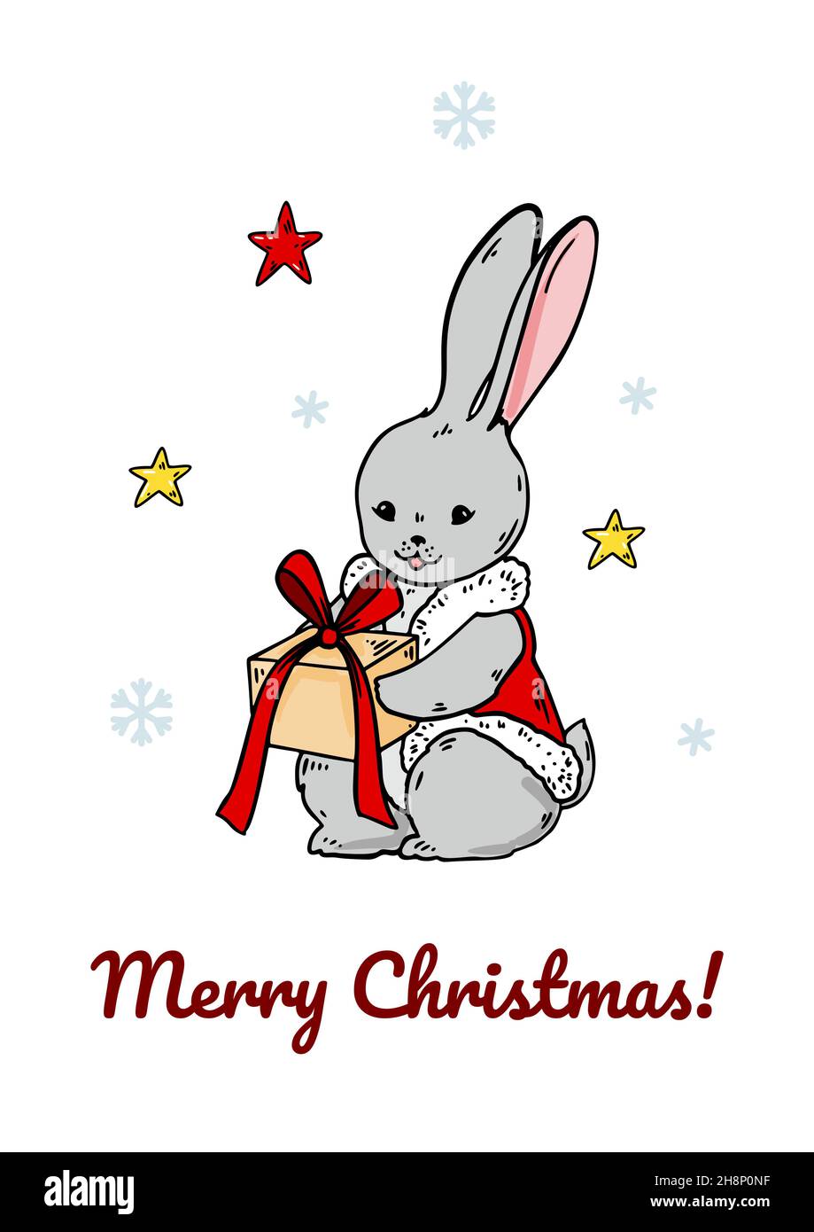 Year rabbit gift box Stock Vector Images - Alamy