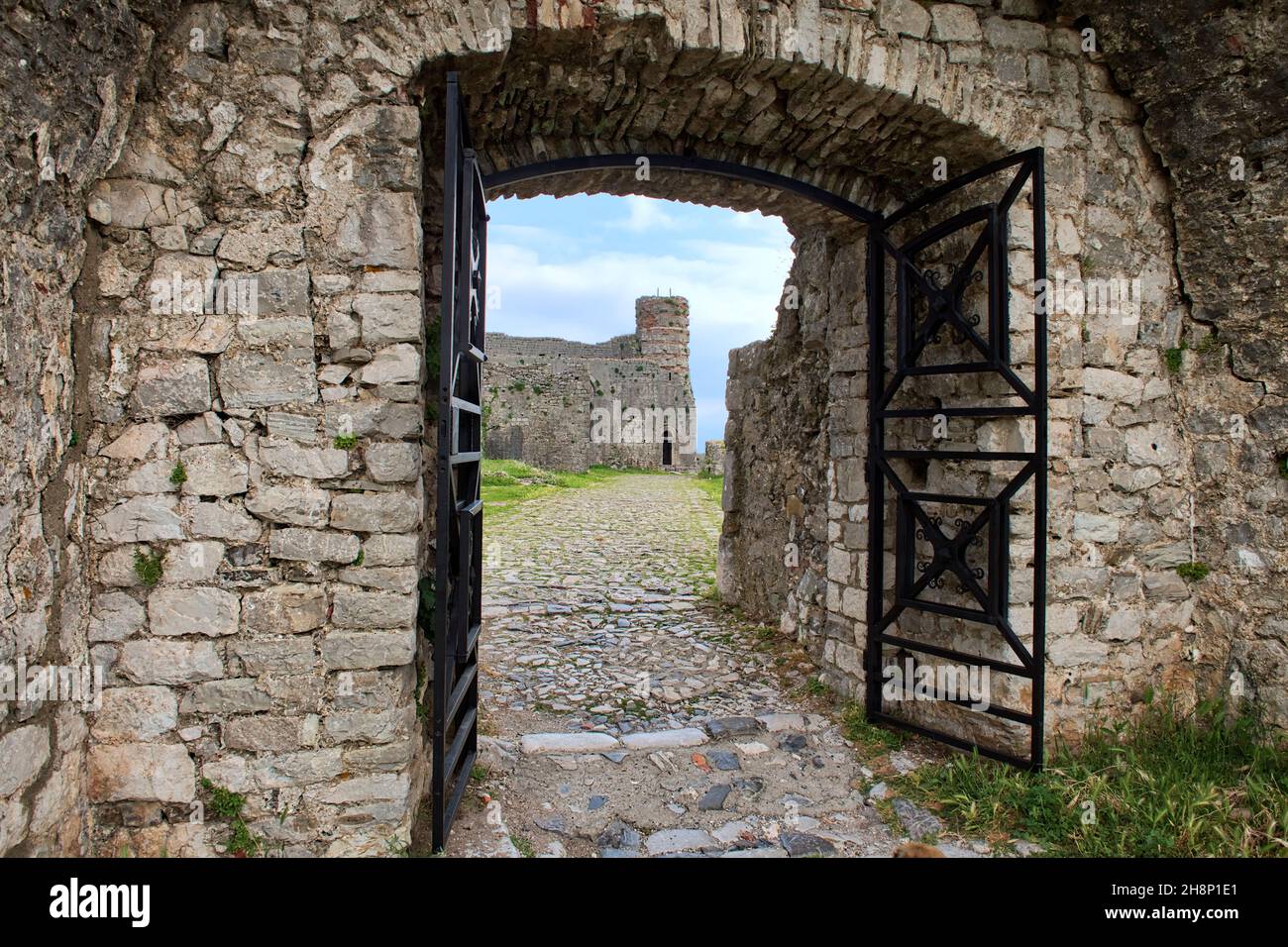 Rozafa castle, Second Inner Courtyard, Shkodra, Albania Stock Photo - Alamy