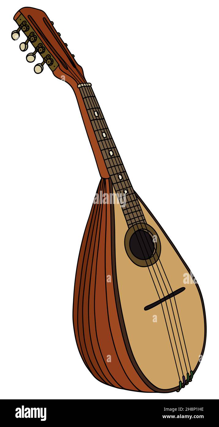 Hand drawing of a classic mandolin Stock Photo - Alamy