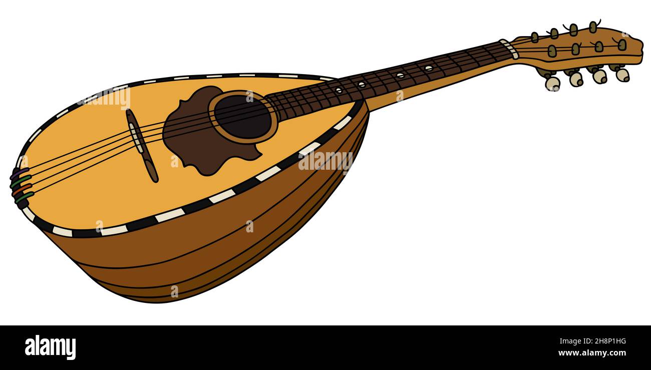 Hand drawing of a classic mandolin Stock Photo - Alamy