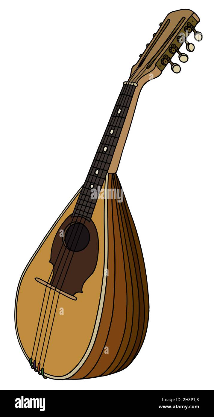 Hand drawing of a classic mandolin Stock Photo - Alamy