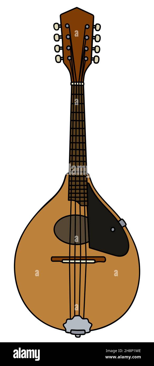 Hand drawing of a classic country mandolin Stock Photo - Alamy