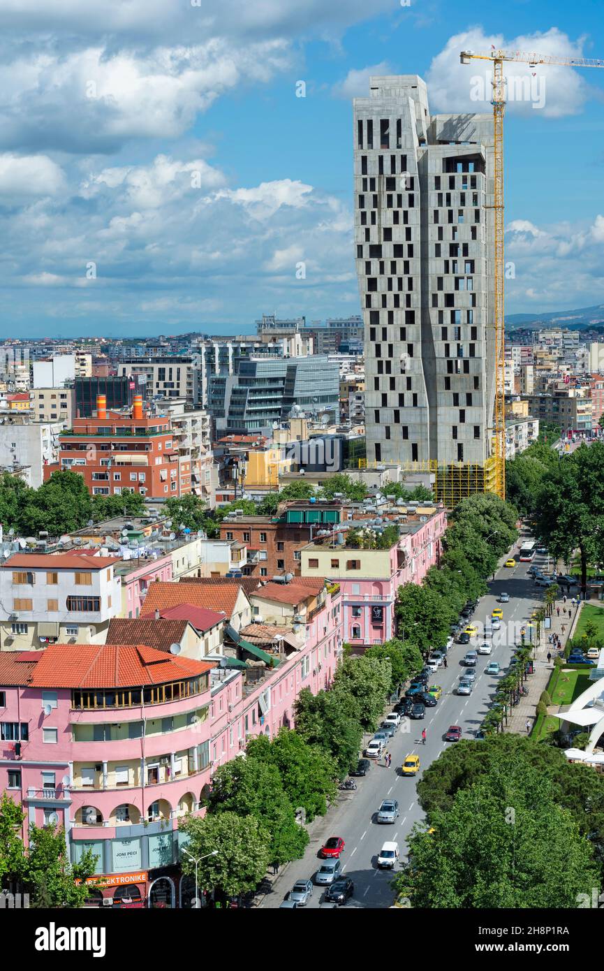 View over Tirana, Tirana, Albania Stock Photo - Alamy