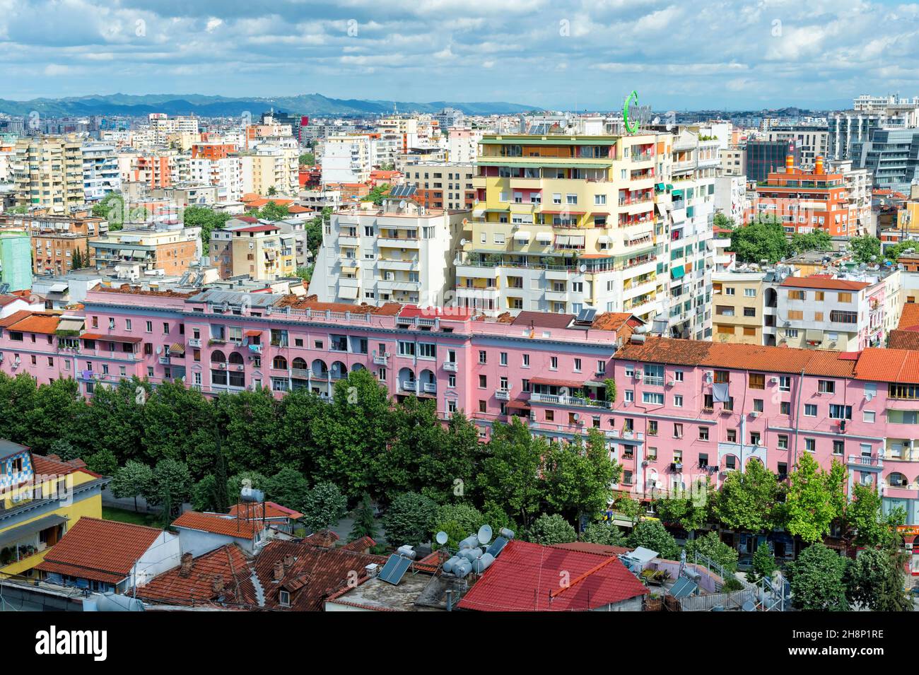 View over Tirana, Tirana, Albania Stock Photo - Alamy