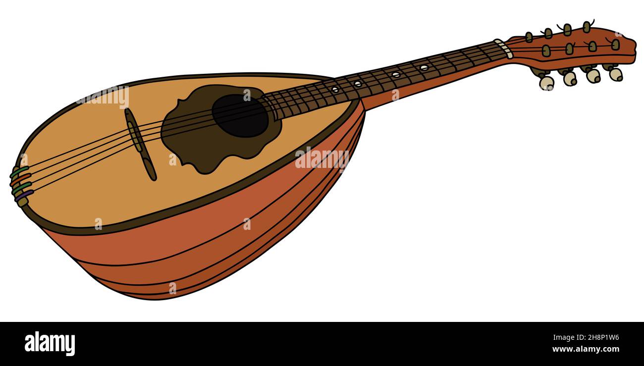 Hand drawing of a classic mandolin Stock Photo - Alamy
