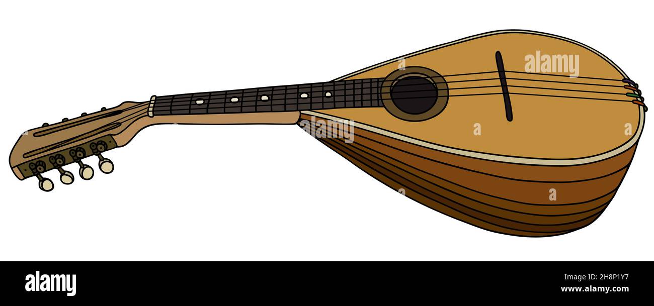 Cartoon mandolin musical instrument Cut Out Stock Images & Pictures - Alamy