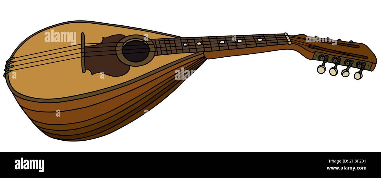 Hand drawing of a classic mandolin Stock Photo - Alamy