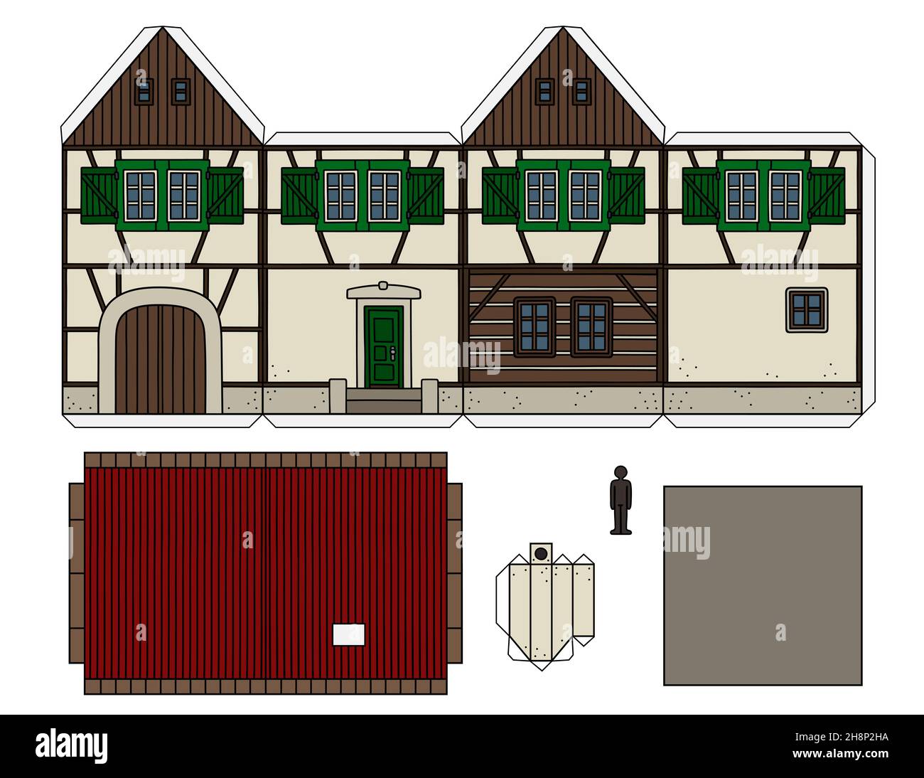 Half timbered wooden Cut Out Stock Images & Pictures - Alamy