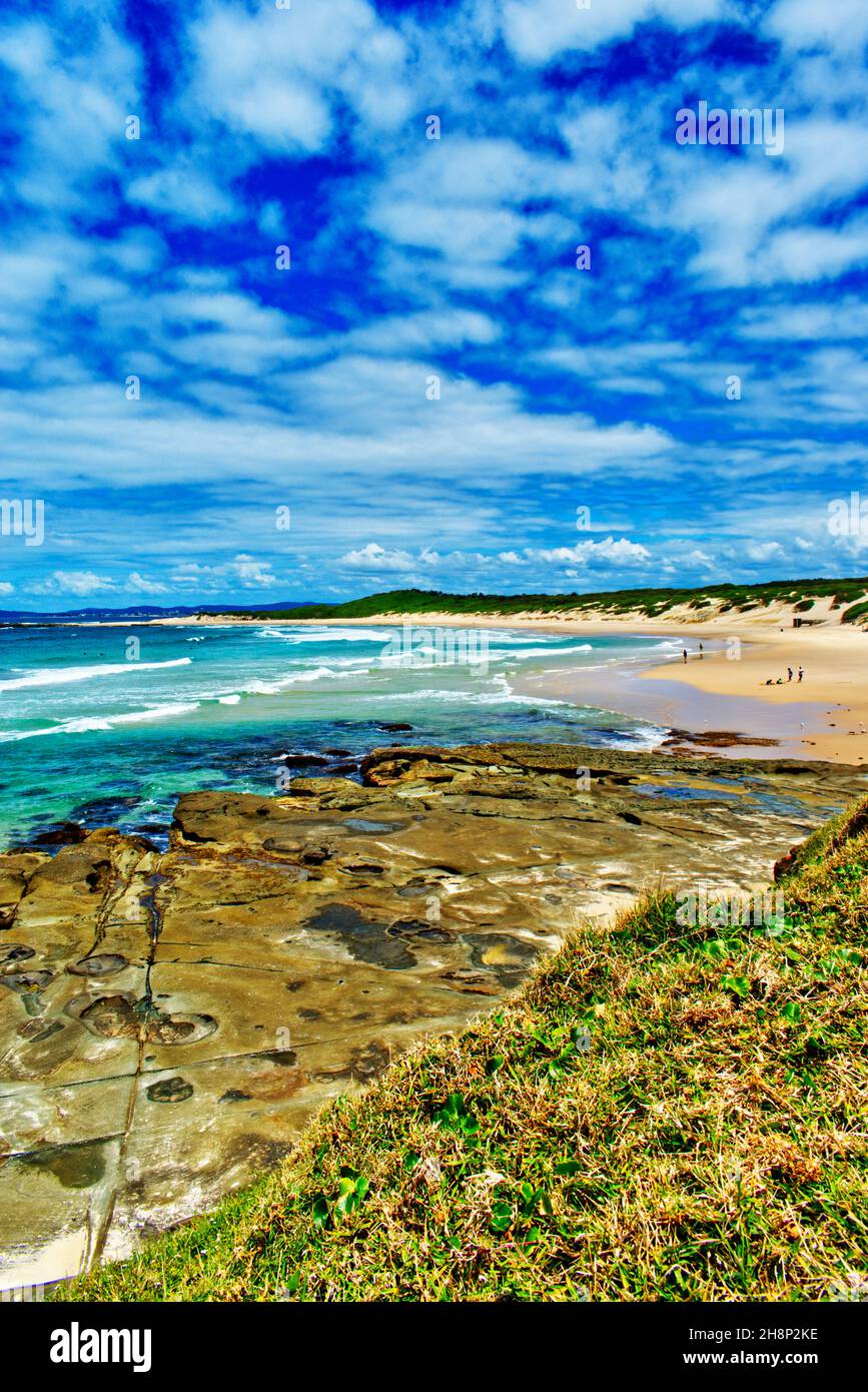 Empty white sand beach on an island Stock Photo - Alamy