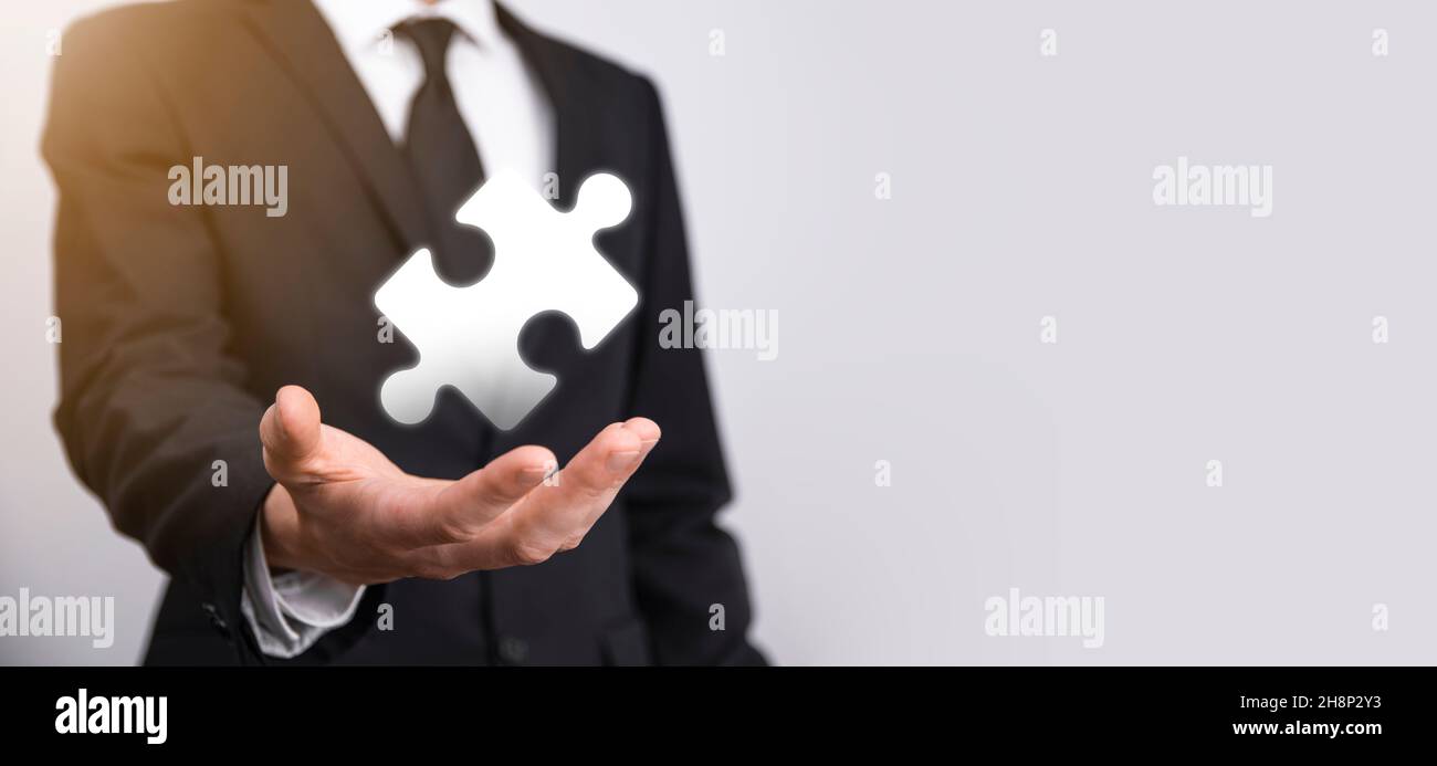 Connecting puzzle pieces merger merging hi-res stock photography and ...