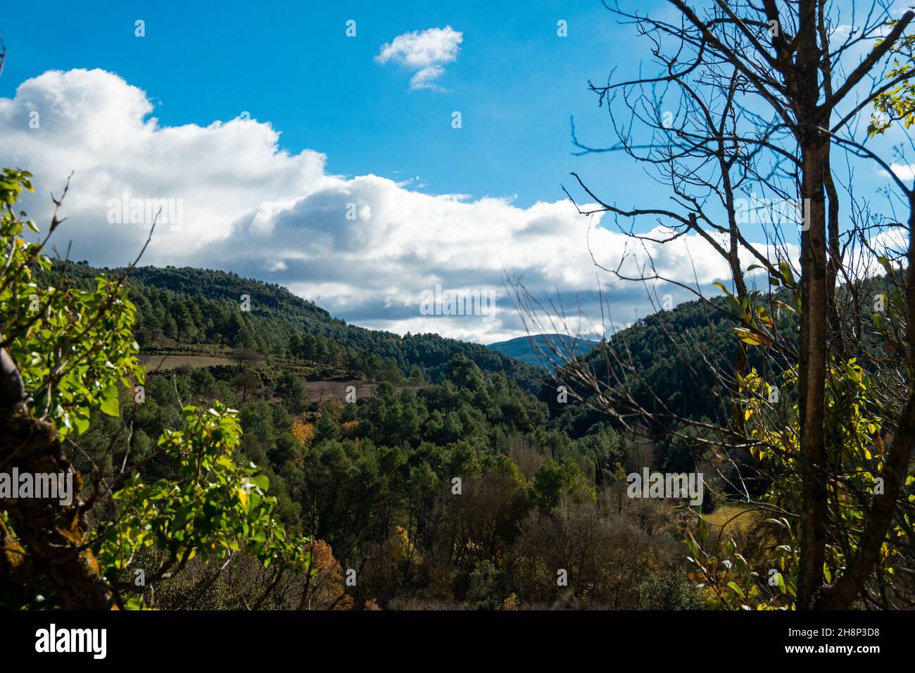 Santa Perpetua de Gaiá old village, the ruins of an old church, the ...