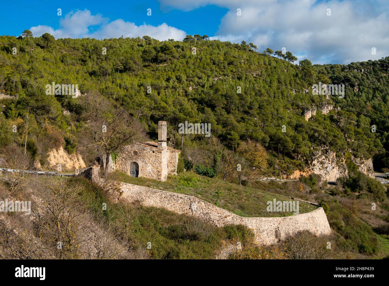 Santa Perpetua de Gaiá old village, the ruins of an old church, the ...