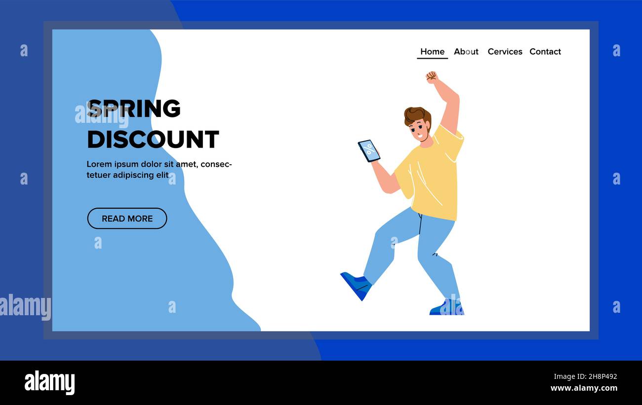 Spring Discount Store Offering Special Rate Vector Stock Vector Image ...