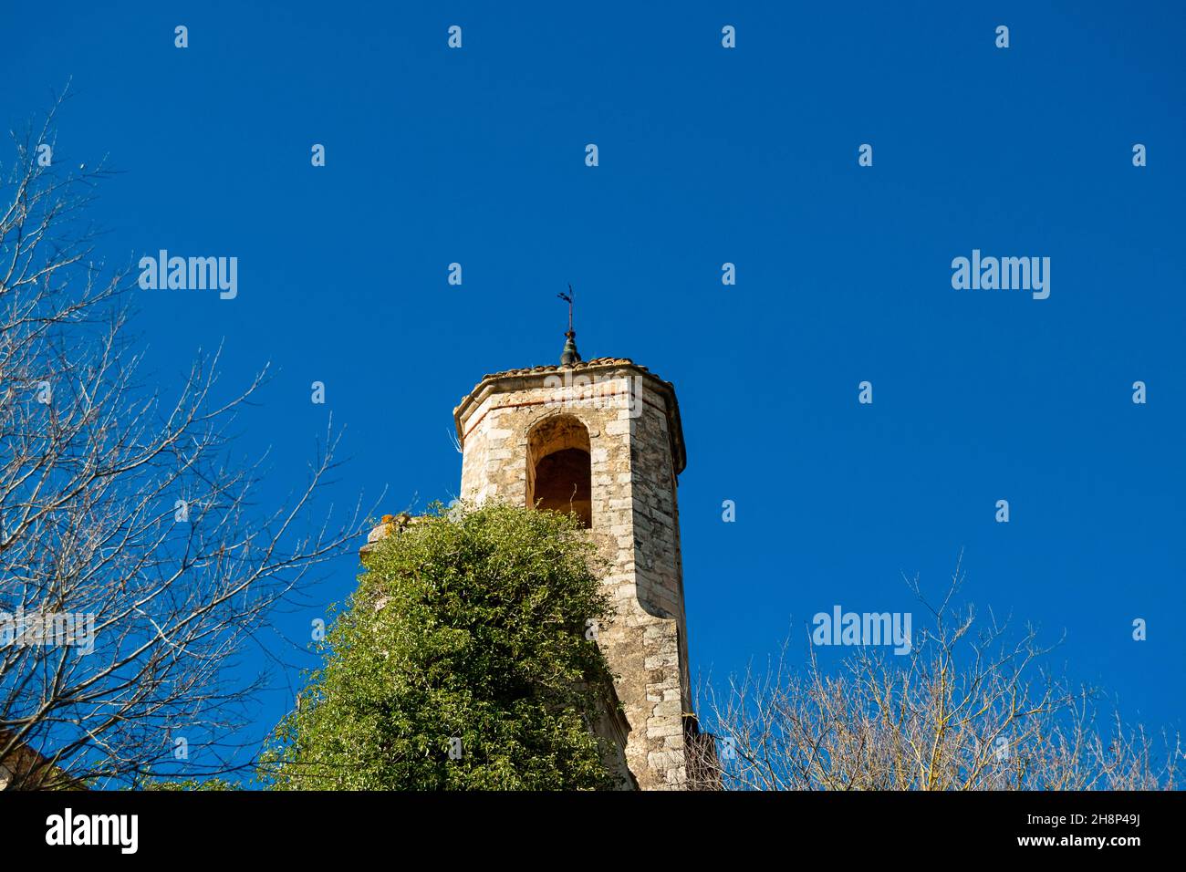 Santa Perpetua de Gaiá old village, the ruins of an old church, the ...