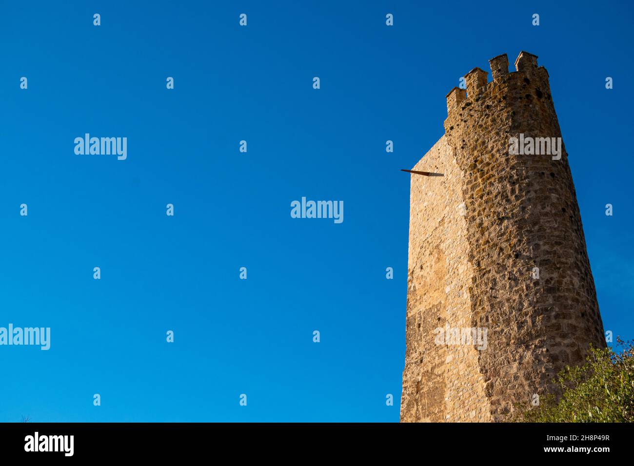 Santa Perpetua de Gaiá old village, the ruins of an old church, the ...