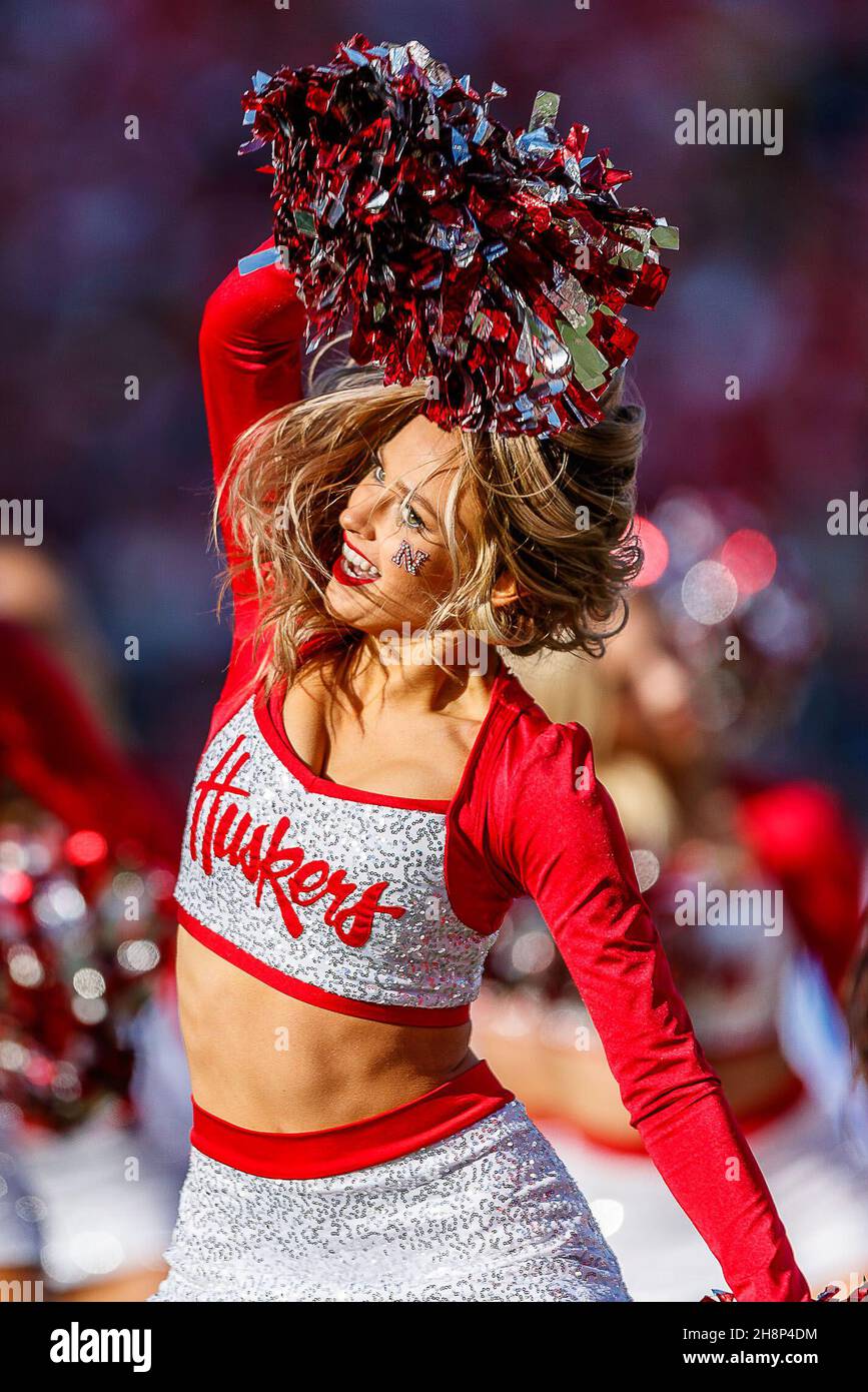 November 26, 2021 - Lincoln, NE. U.S. - Nebraska Cornhusker dance team ...