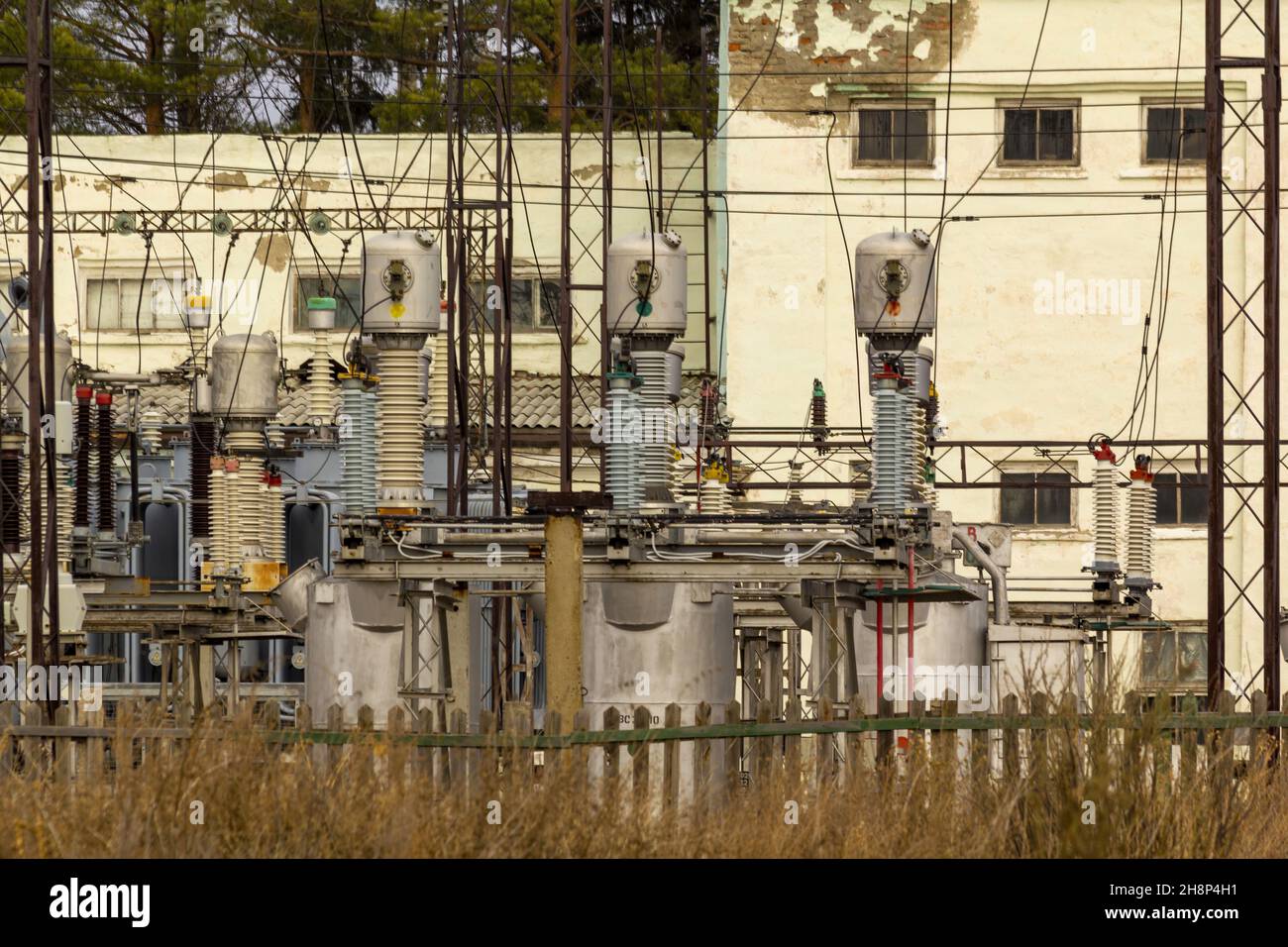 Old metal electric substation hi-res stock photography and images - Alamy