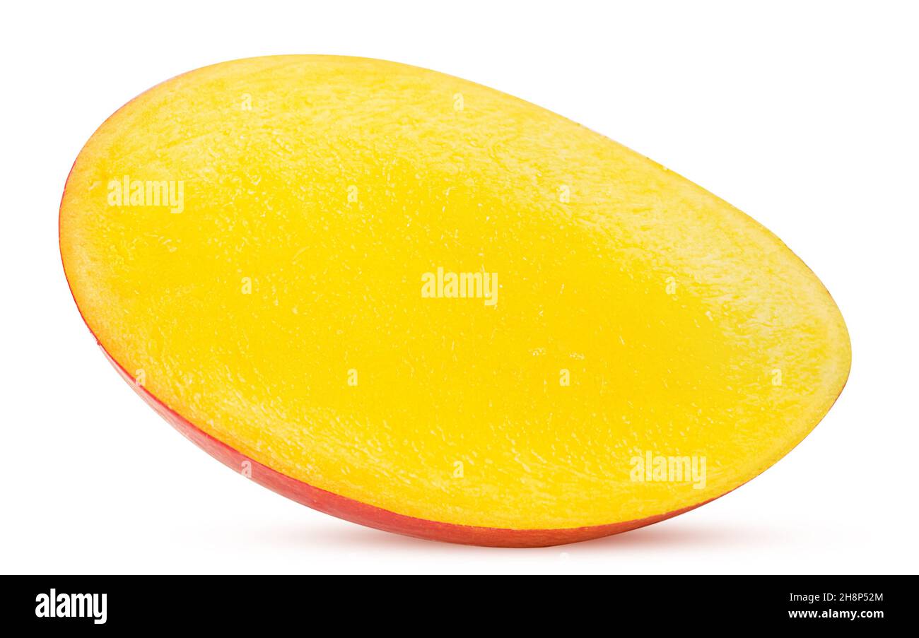 Mango exotic friut slice isolated on white background. Clipping Path ...