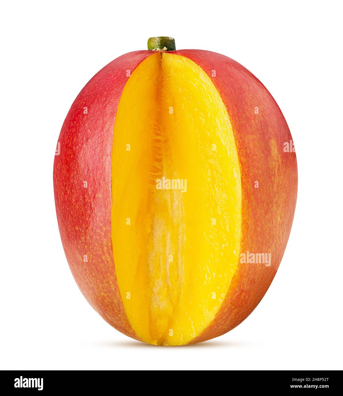 Mango exotic friut three quarters isolated on white background ...