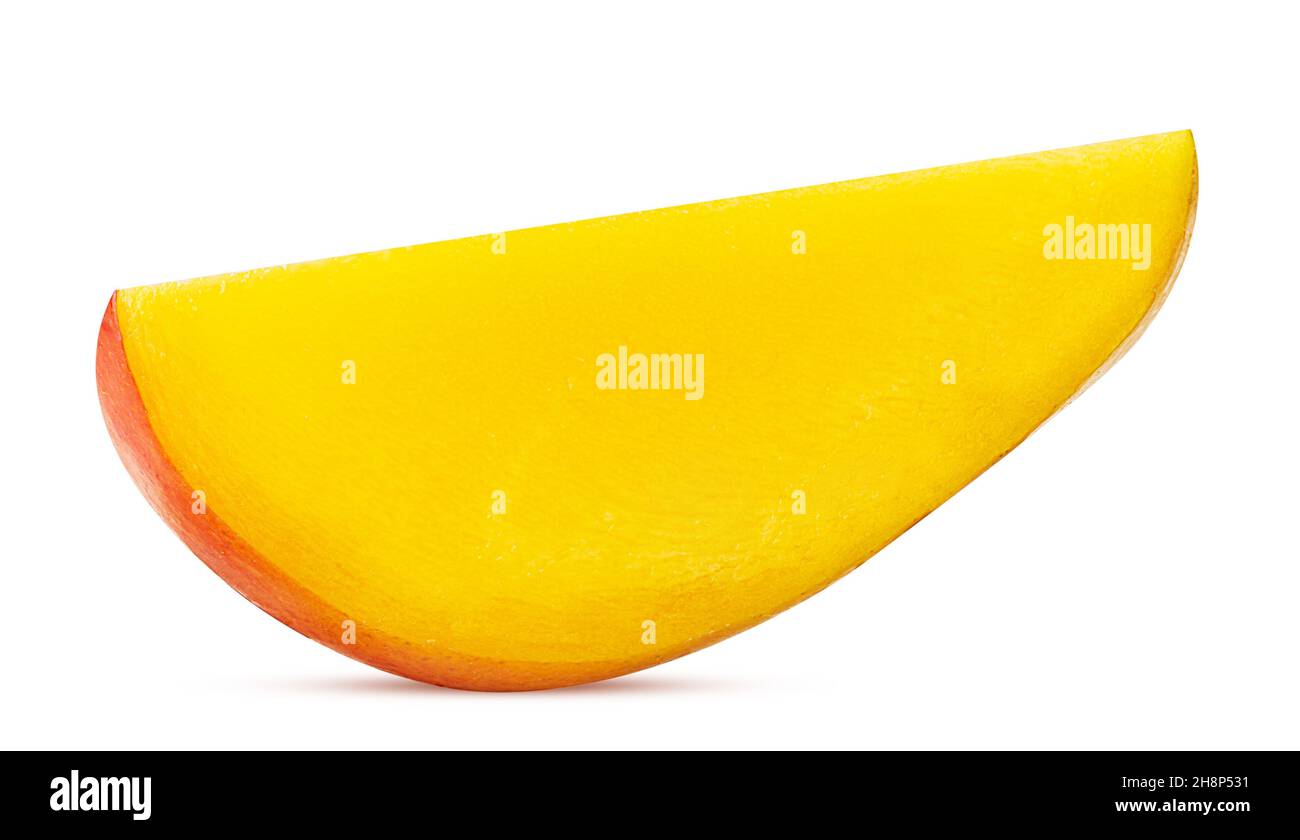 Mango exotic friut slice isolated on white background. Clipping Path ...
