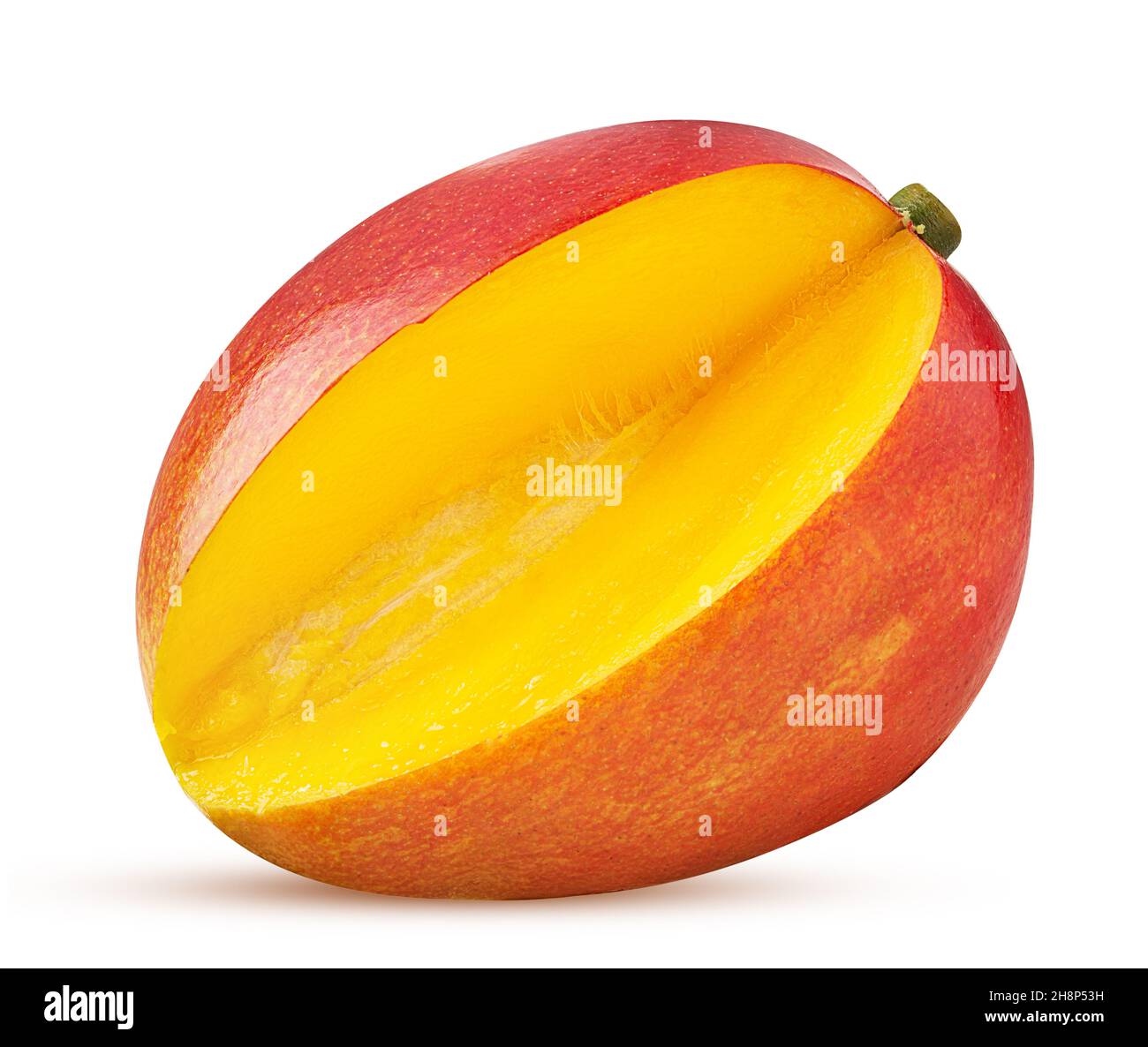 Mango exotic friut three quarters isolated on white background ...
