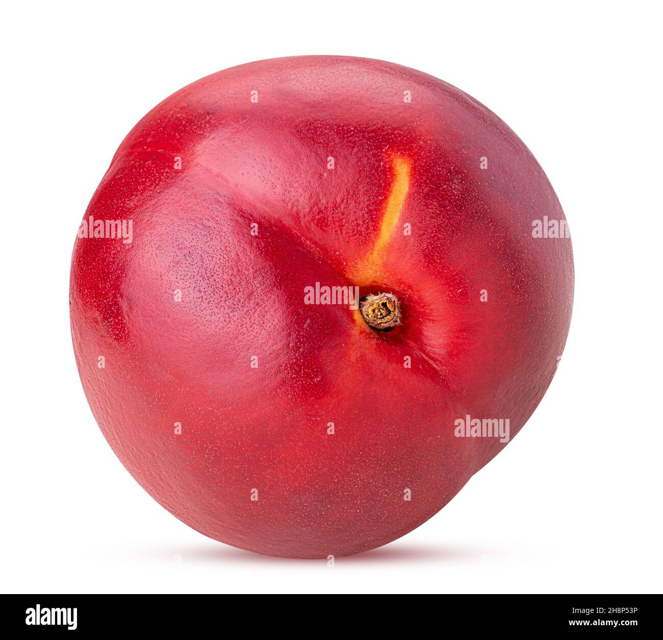 Ripe nectarine fruits isolated on white background. Clipping Path. Full ...