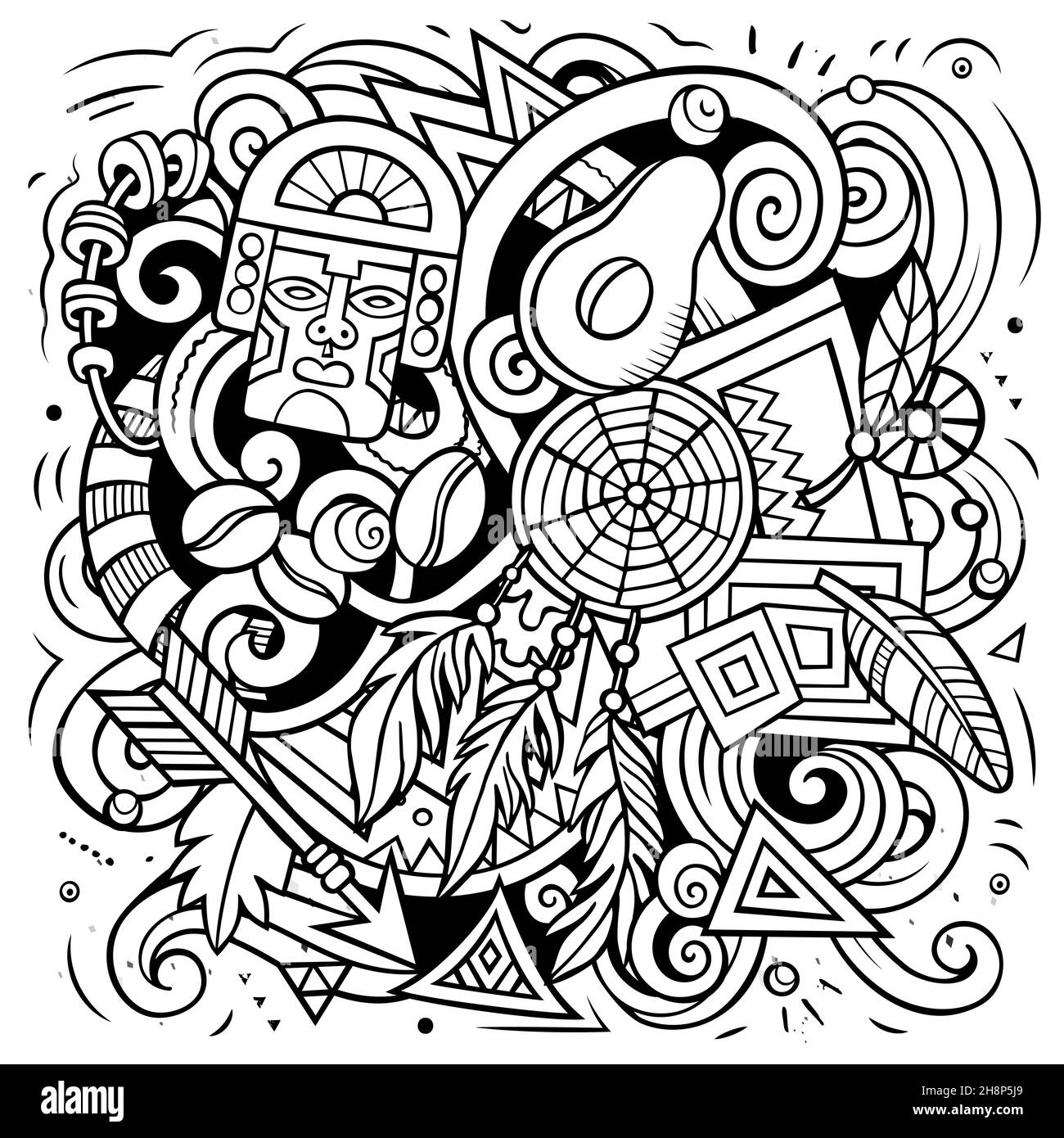 Peru cartoon vector doodle illustration Stock Vector Image & Art - Alamy