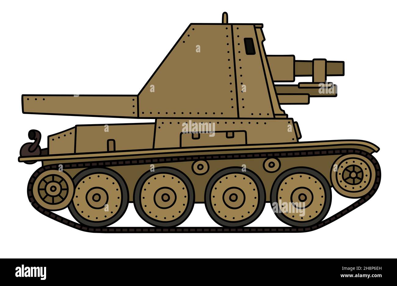 Tracked self propelled howitzer Cut Out Stock Images & Pictures - Alamy