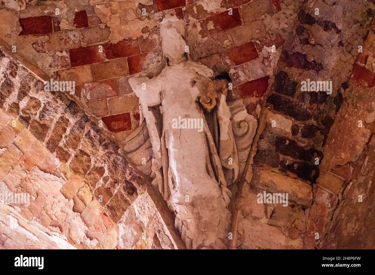 Santa Perpetua de Gaiá old village, the ruins of an old church, the ...