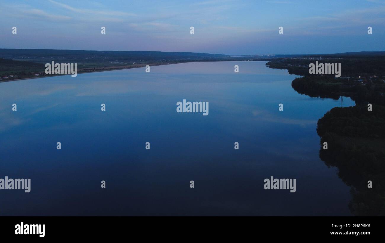 Aerial view of the beautiful Valcelele lake in Romania Stock Photo - Alamy