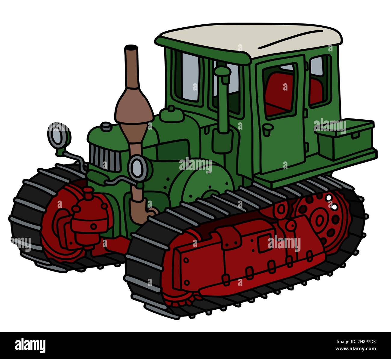 Hand drawing of an old green pimp Stock Photo - Alamy