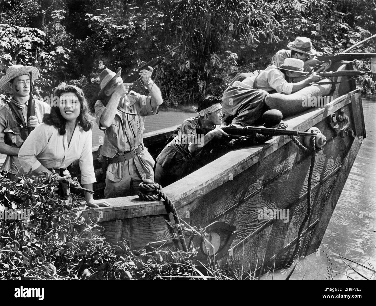 Jo Morrow, Everett Sloane, on-set of the Film, "Brushfire", Paramount ...