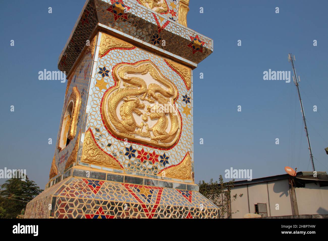 buddhist temple (wat khon tai) at khone island in laos Stock Photo - Alamy