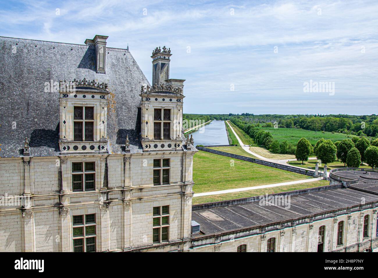 Chateau de Chambord, the largest castle in the Loire Valley. A UNESCO ...