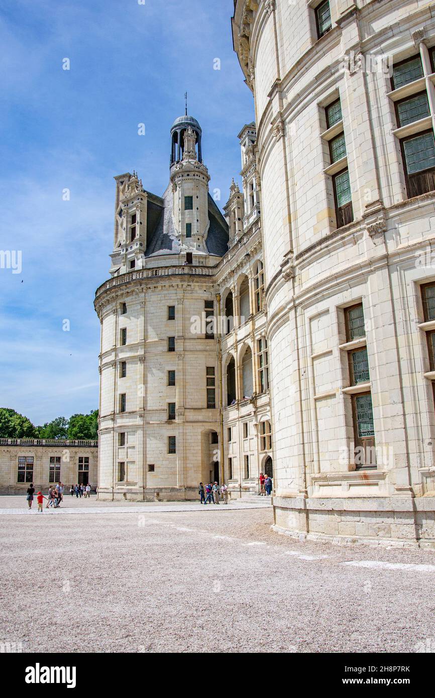 Chateau de Chambord, the largest castle in the Loire Valley. A UNESCO ...