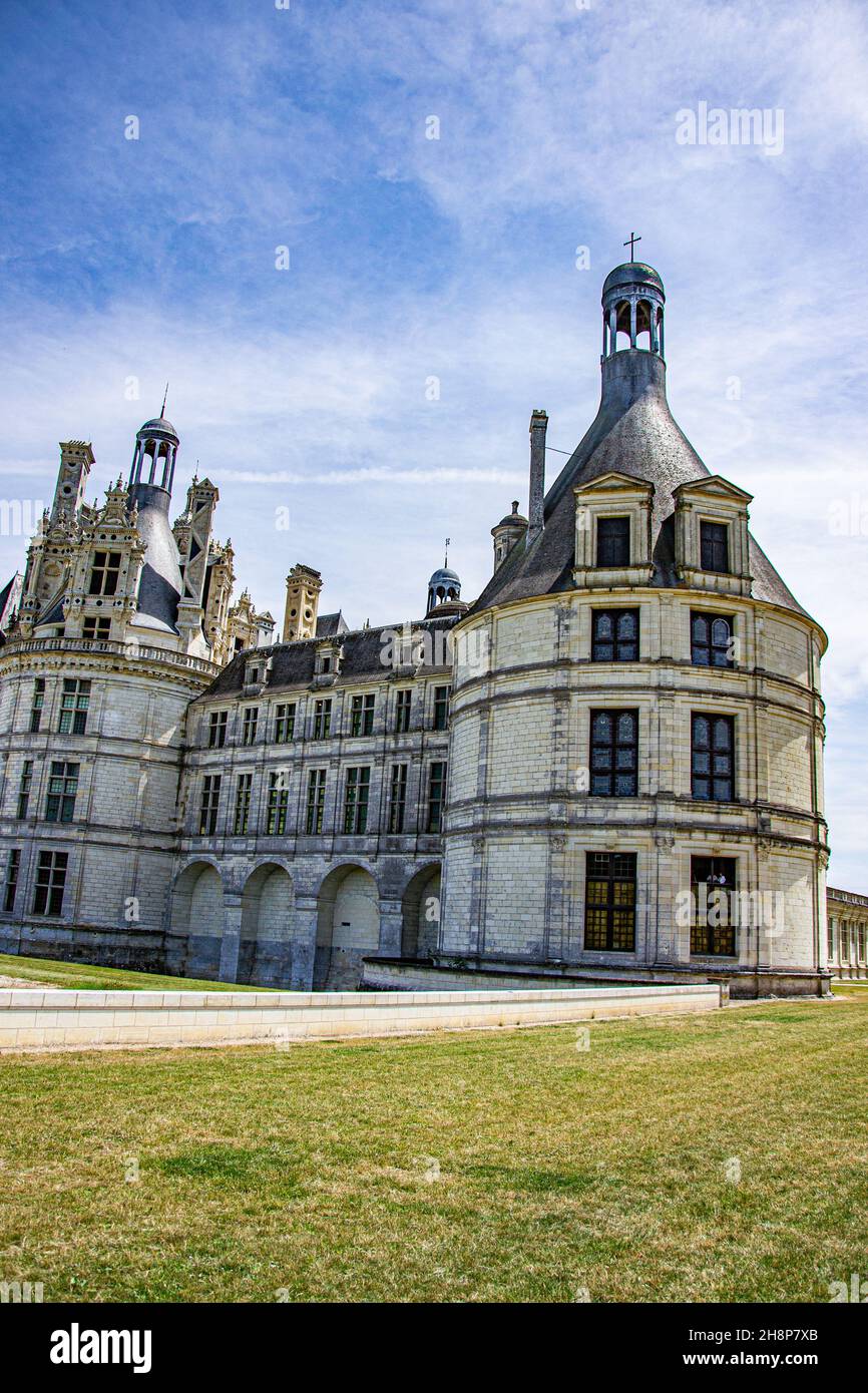 Chateau de Chambord, the largest castle in the Loire Valley. A UNESCO ...
