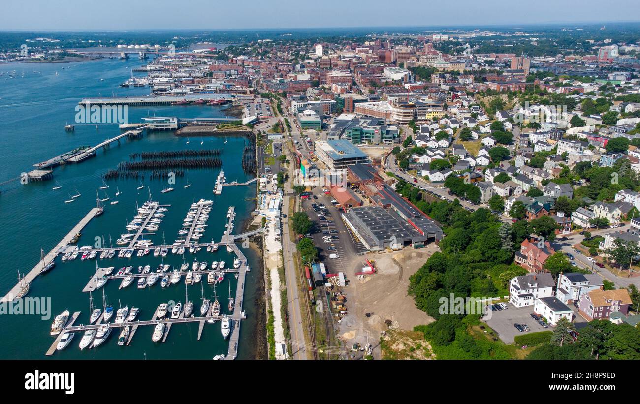 Aerial view of Portland, Maine Stock Photo - Alamy