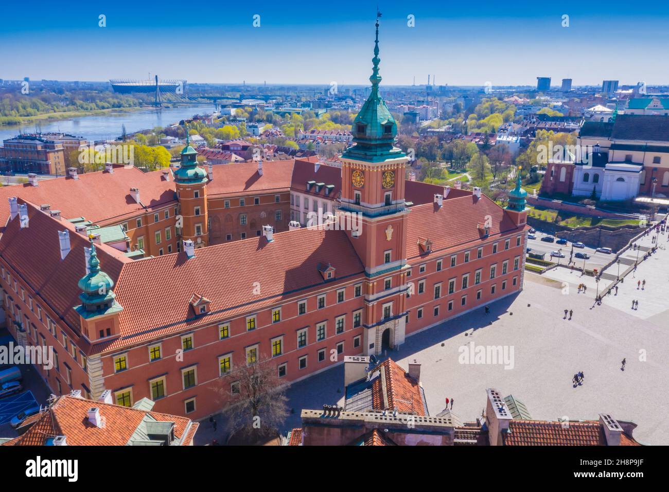 Warsaw castle aerial hi-res stock photography and images - Alamy