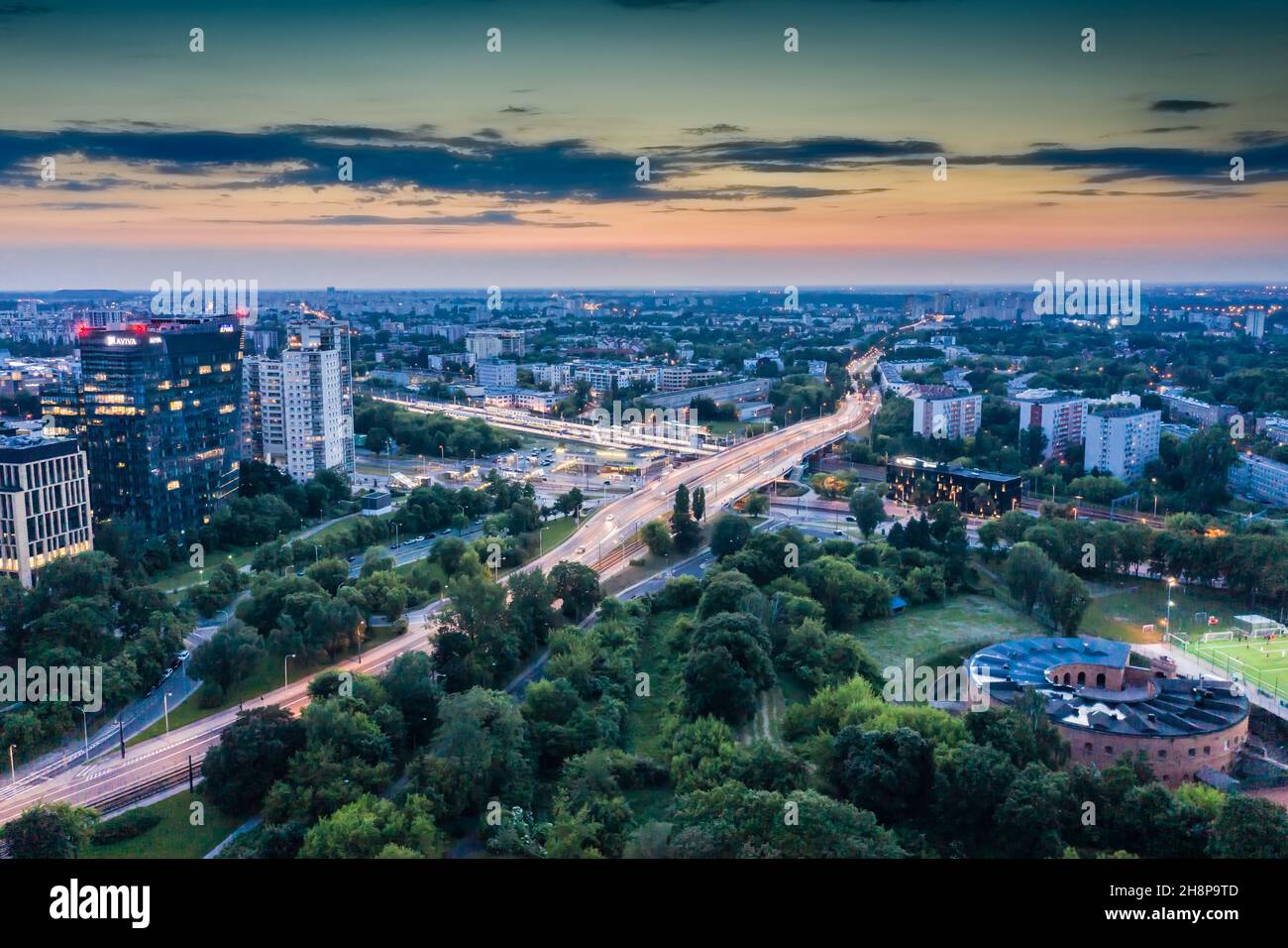 Aerial view of football stadium hi-res stock photography and images - Alamy