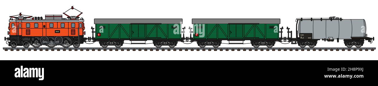 Cargo freight steel train Cut Out Stock Images & Pictures - Alamy